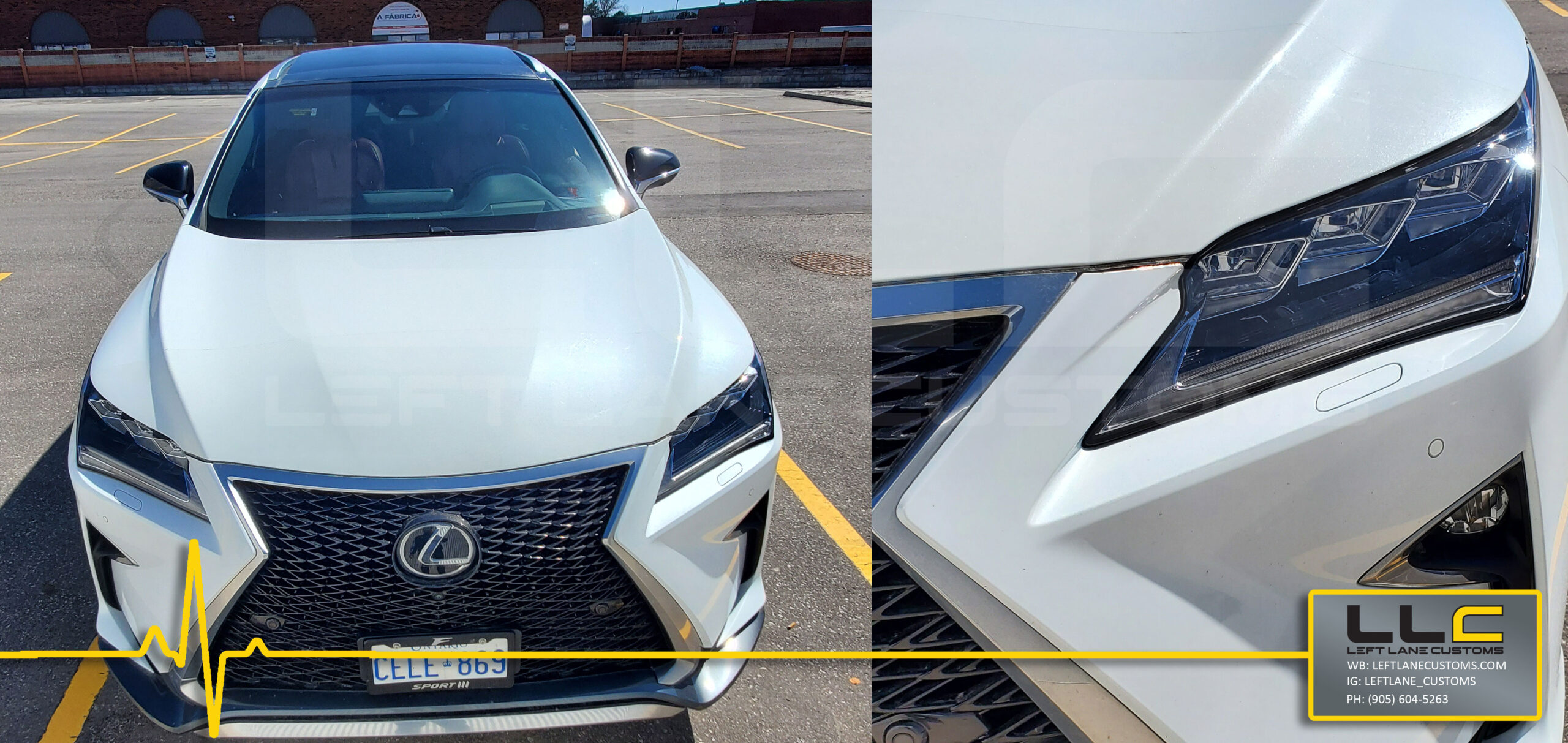 Left Lane Customs – Viny; wraping, Tints. Detailing and Apparel